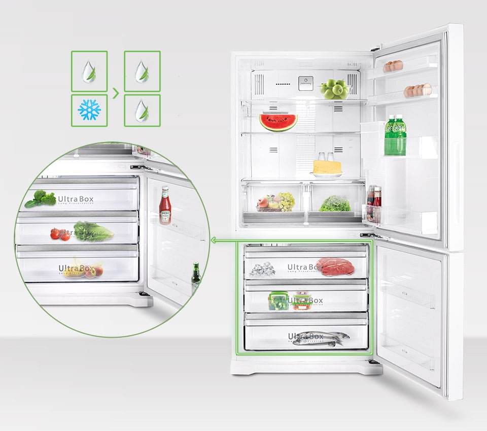 یخچال و فریزر 28Ft دوو مدل DB-2830LW سفیدچرمی سری Ultimo – برتر کالای تهران